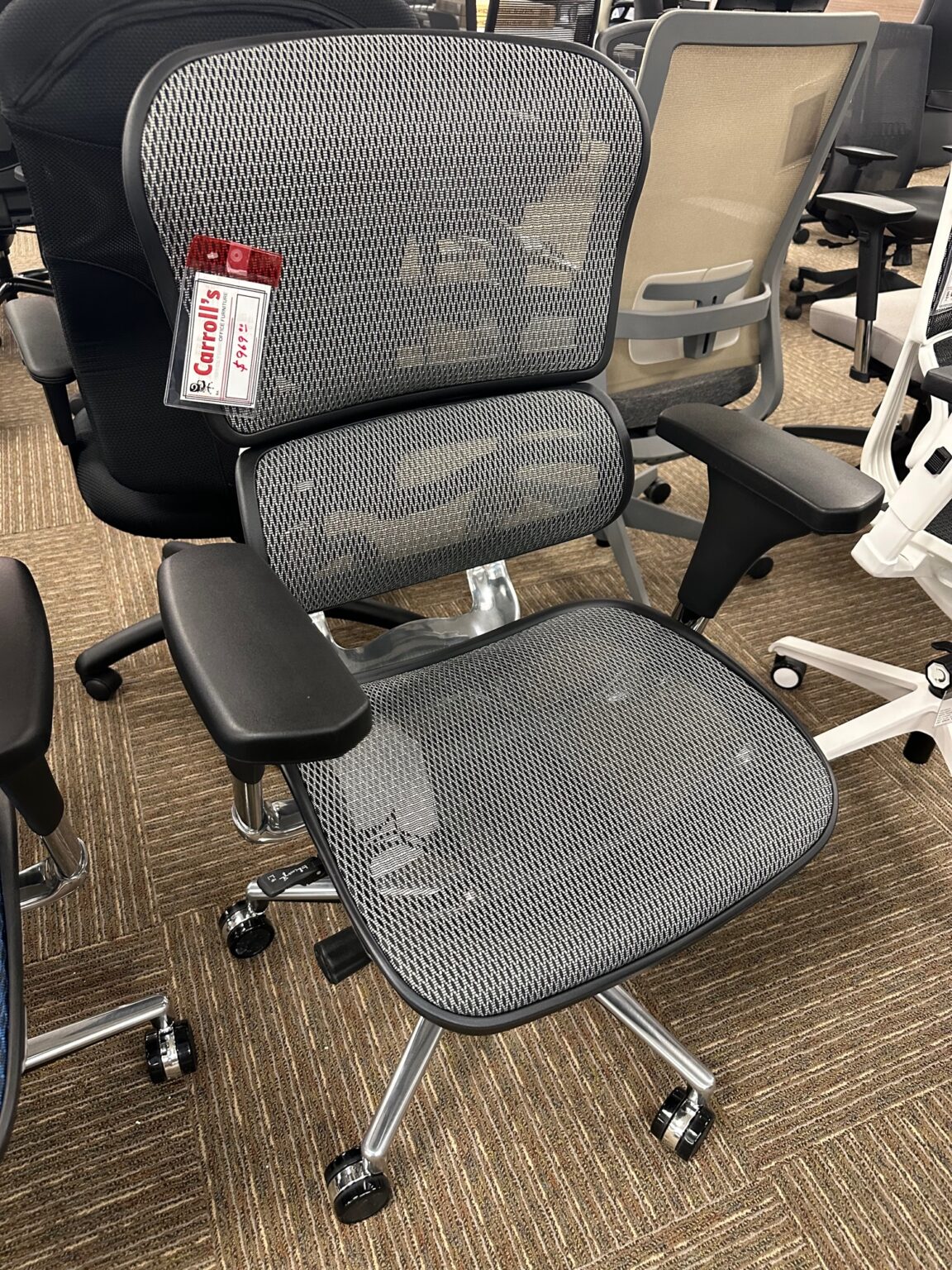 EUROTECH ME8 GRAY-MESH TASK CHAIR - Carroll's Office Furniture